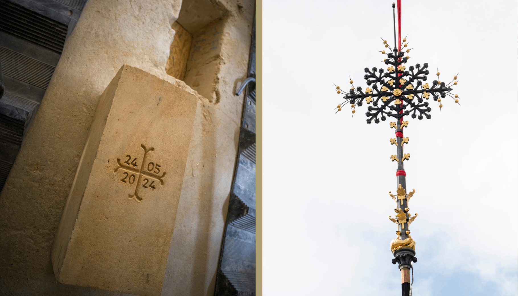 Rebâtir Notre-Dame de Paris - Completion of the final vault and installation of the chevet cross